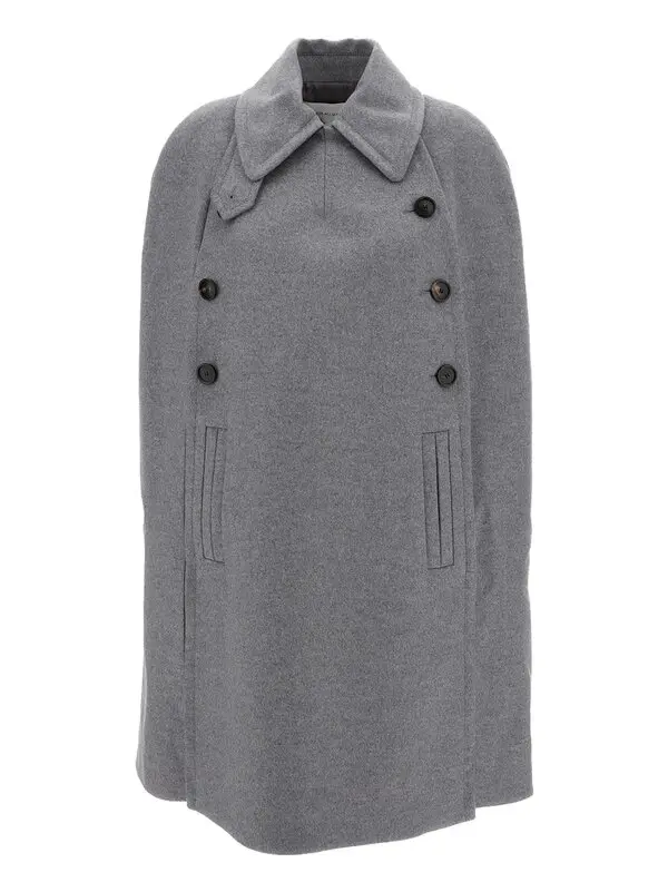 7 For All Mankind Cappa In Lana Doppiopetto - Grigio