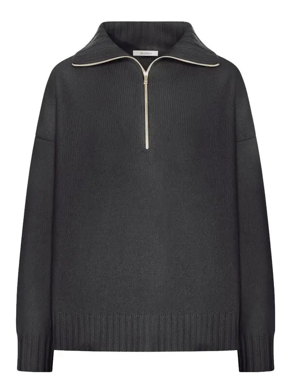 Max Mara High Neck Sweater In Cashmere Yarn - Multicolor