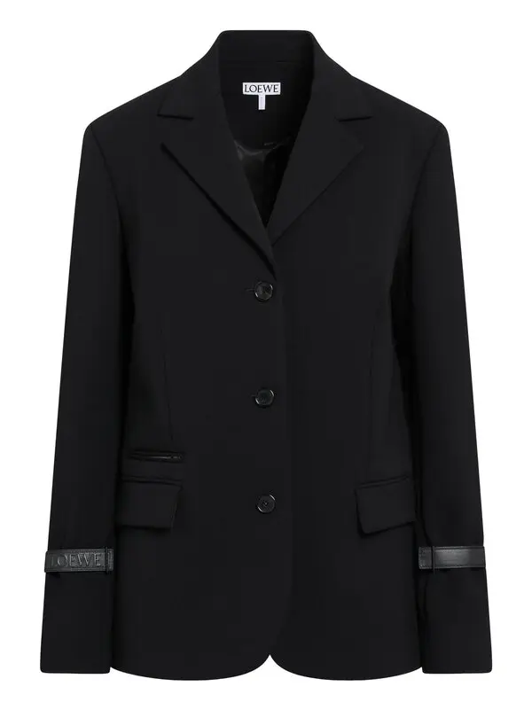 Loewe Stretch Wool Blend Jacket - Black