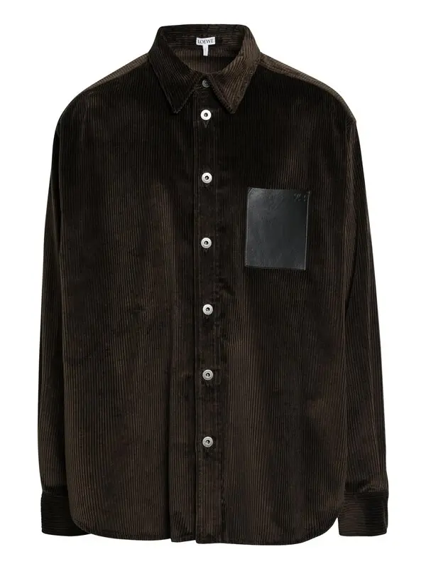 Loewe Cotton Corduroy Shirt - Brown