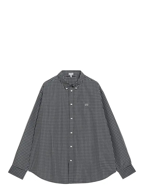 Loewe And White Technical Cotton Shirt - Black