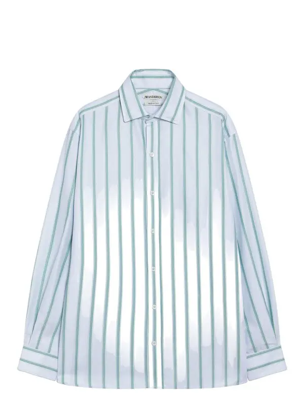 JW Anderson Light Striped Cotton Shirt - Blue