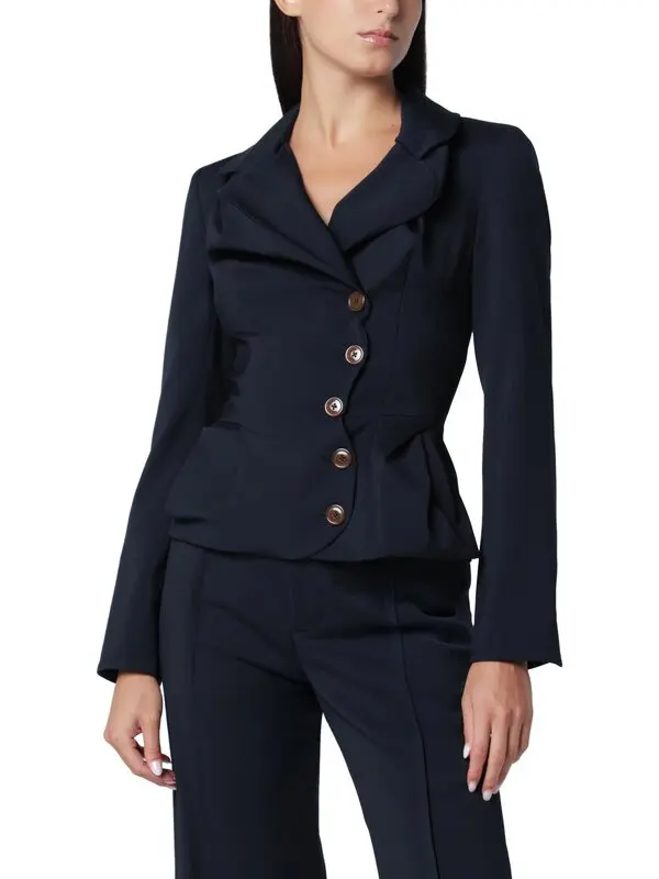 VIVIENNE WESTWOOD Navy Drunken Wool Jacket - Blue