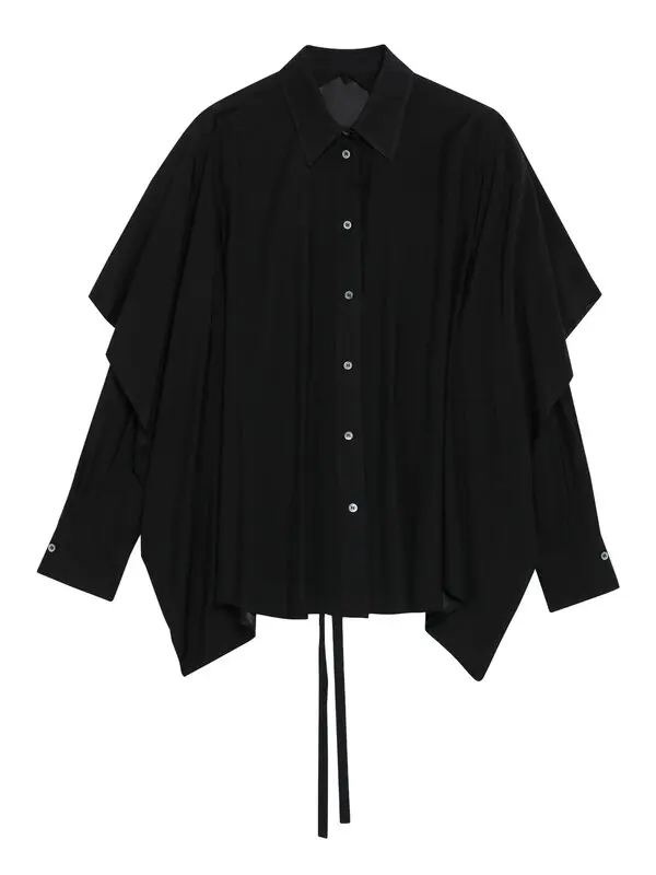 MAISON MARGIELA Asymmetric Layered Shirt - Black