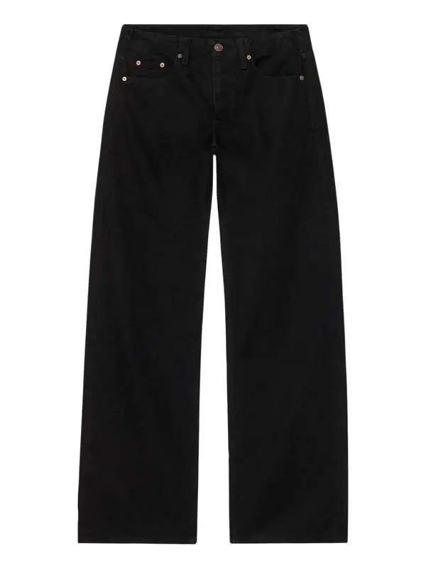 ALLSAINTS Nico Low-rise Wide-leg Jeans - Black