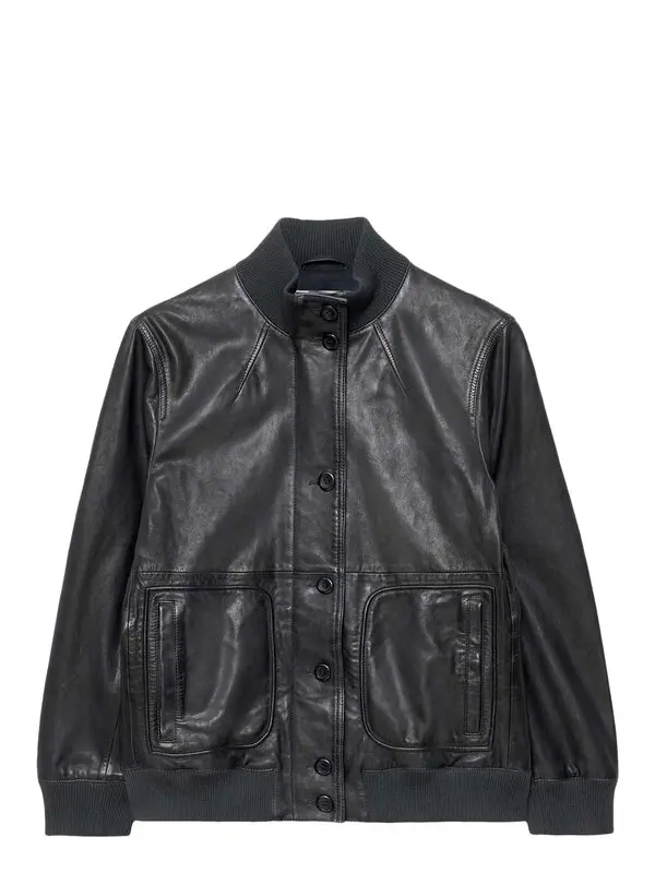ALLSAINTS Memphis Leather Jacket - Blue