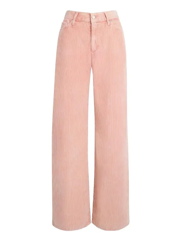 7 For All Mankind Corduroy Lotta Wide-leg Trousers - Pink