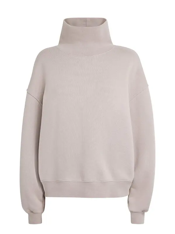 AGOLDE Cotton Funnel-neck Jenning Sweatshirt - Ivory