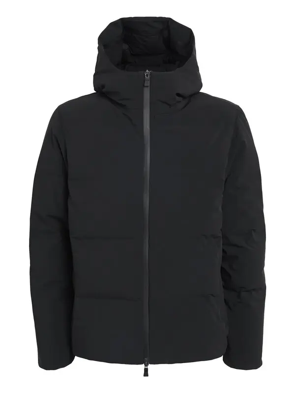 Herno Waterproof Hooded Down Jacket - Black