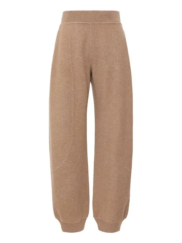 Max Mara Virgin Wool-cashmere Blend Sweatpants - Beige