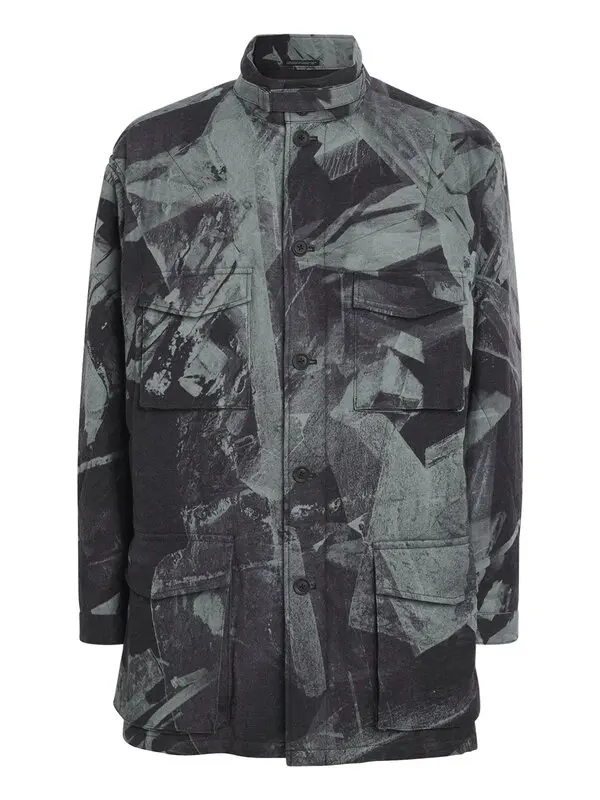 Yohji Yamamoto Wool-cotton Monochrome Coat - Grey