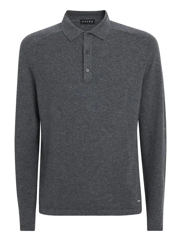 Falke Cashmere Polo Sweater - Grey