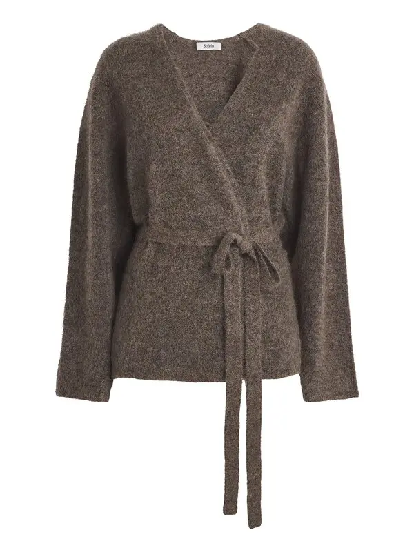 Stylein Brushed Mohair-blend Neriselle Cardigan - Brown