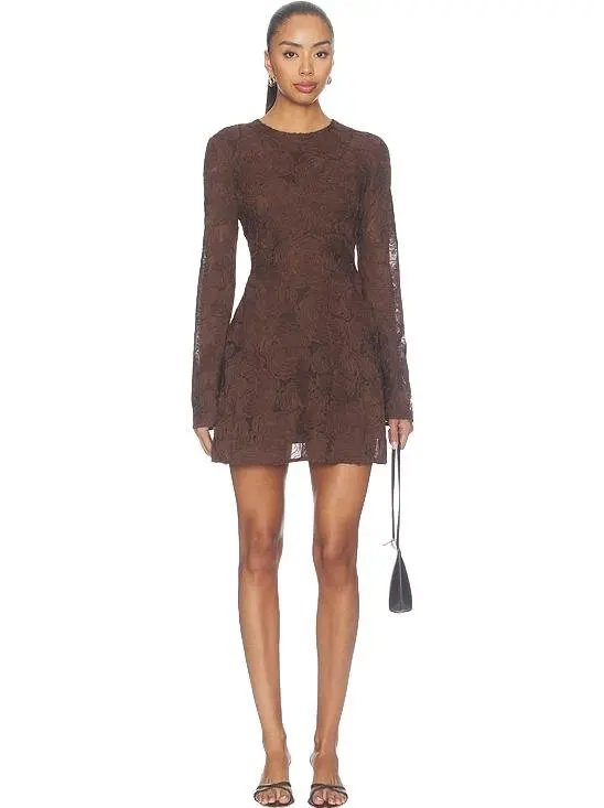 ROTATE BY BIRGER CHRISTENSEN Kasyna Dress In Brown - Mole
