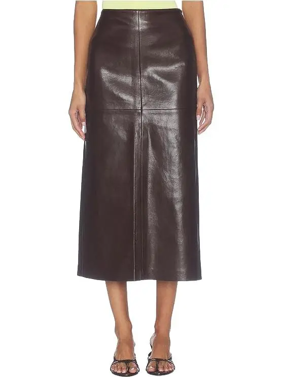 AGOLDE Hikson Skirt In Brown - Madera