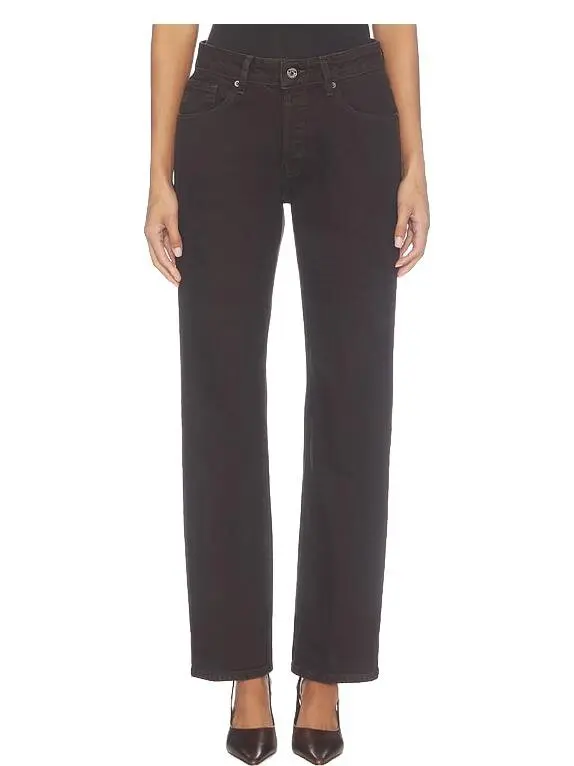 Good American Vintage Straight Jeans In Brown - Espresso