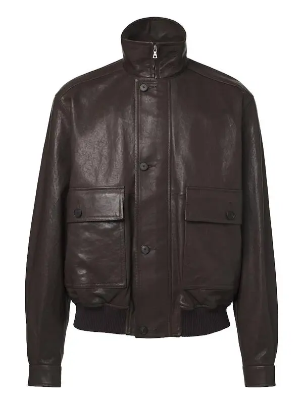 Auralee Leather Jacket - Brown