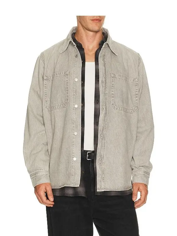 AGOLDE Craven Shirt In Grey - Digital