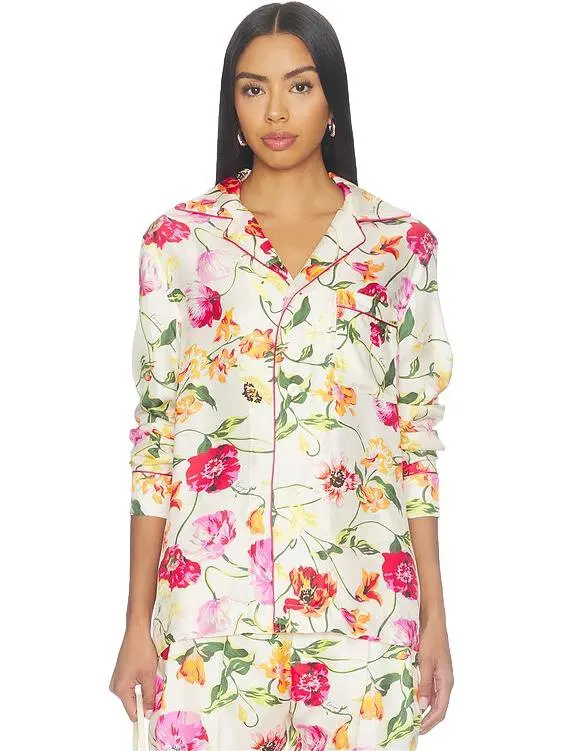 Kenzo Wildflower Shirt In Multi - Ecru