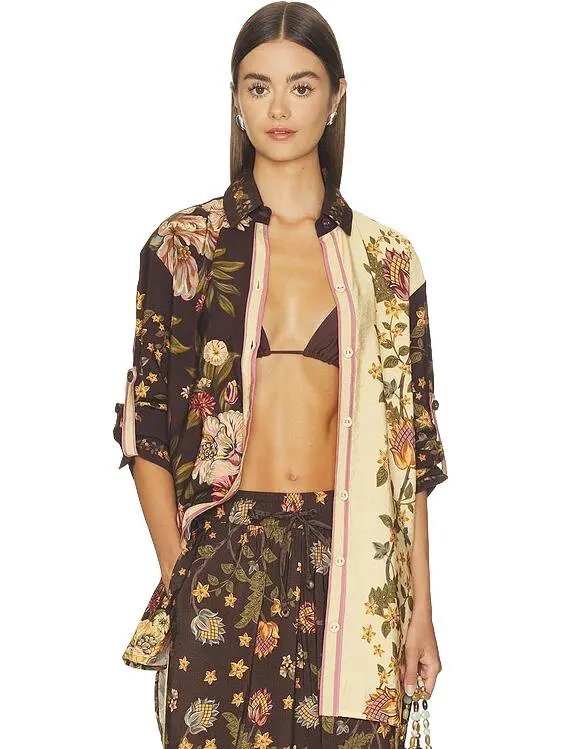 Agua Bendita Crystal Shirt In Multi - Multicolor