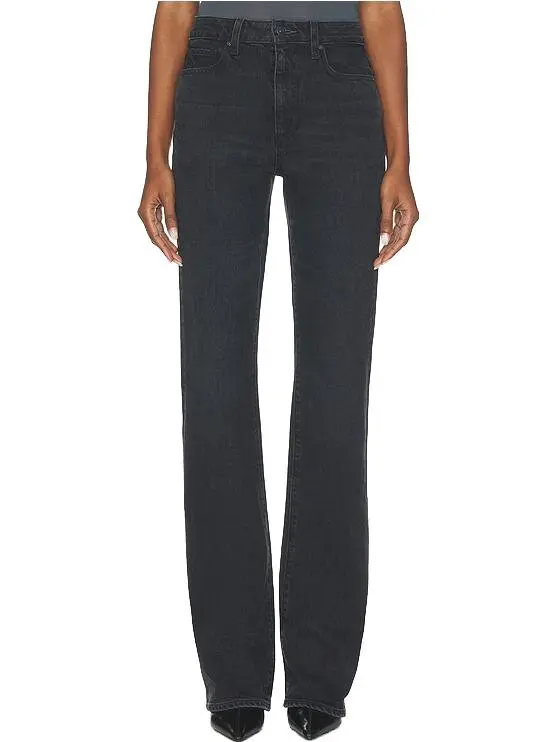 Paige Stevie Bootcut Jeans In Black - Rush