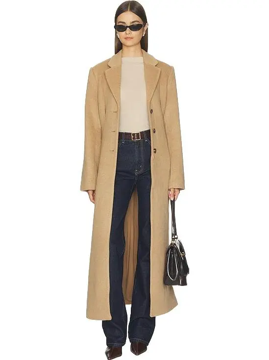 FAVORITE DAUGHTER The Metropolitan Coat In Beige - Camel
