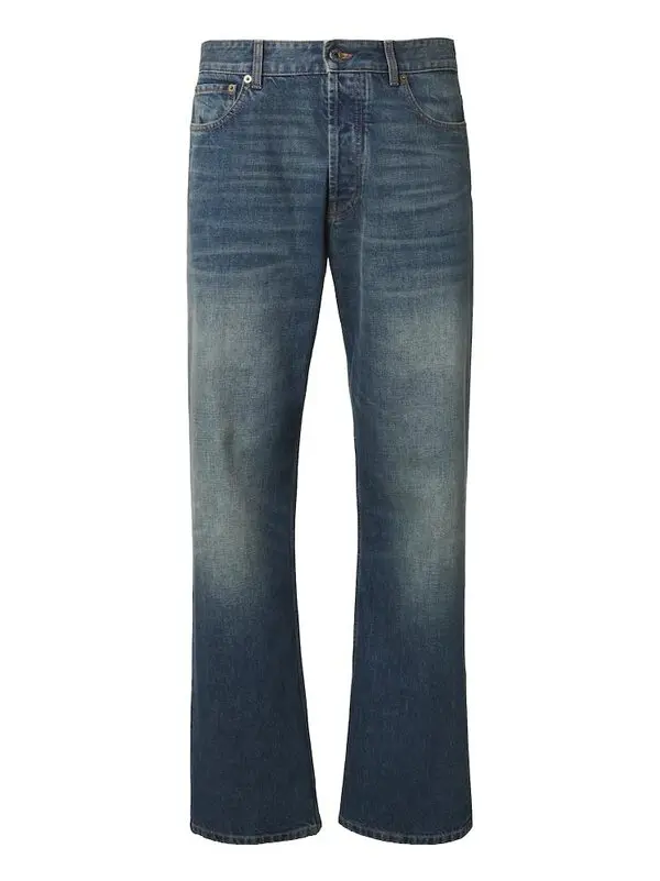 Miu Miu Faded Straight Jeans - Blue