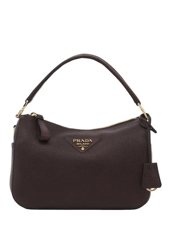 Prada Small Leather Top-handle Bag - Brown