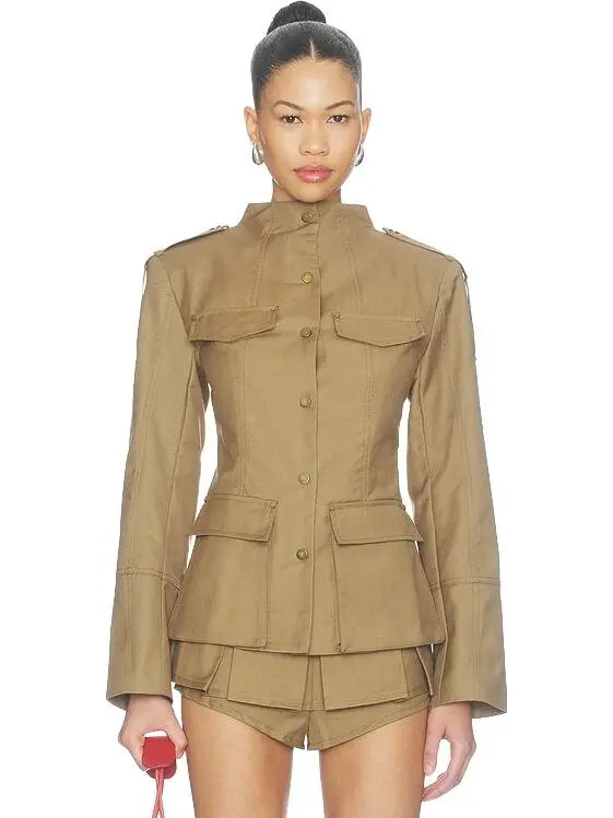 Lioness Allure Jacket In Brown - Camel