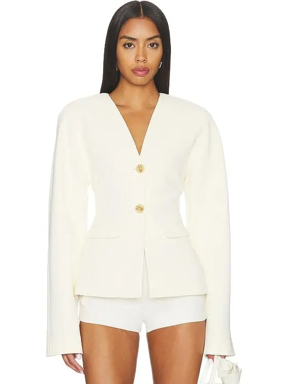EAVES Gal Crepe Blazer - Ivory