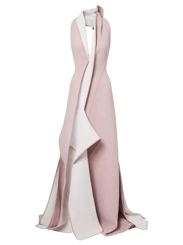 Maticevski Allude Asymmetric Draped Jersey Gown - Pink