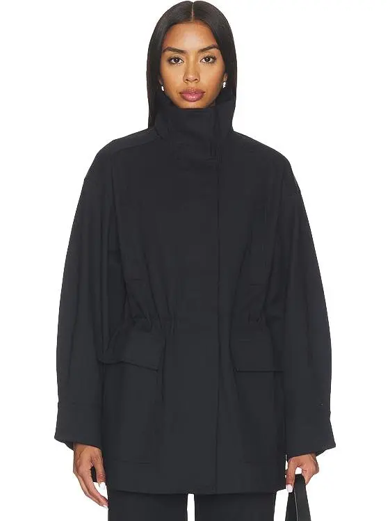 EAVES Mai Compact Suiting Parka Jacket - Black
