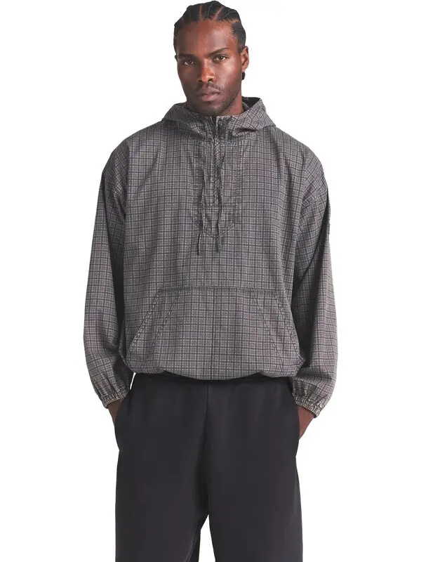 SKIMS Anorak Jacket | Grey | | Woven - Ash Check