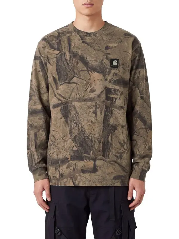 Carhartt Work In Progress Long-sleeved Organic Cotton T-shirt With Graphic Print - Multicolor