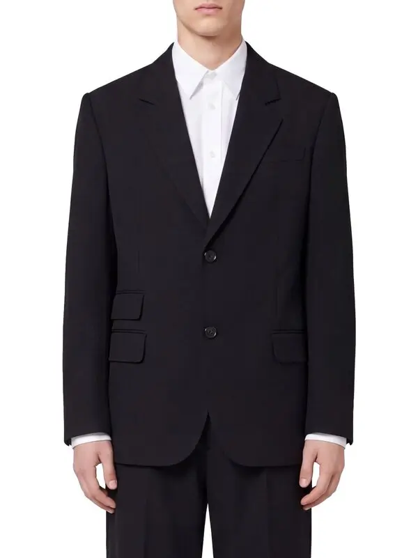 AMI Paris Single-breasted Two-button Wool Blazer - Black