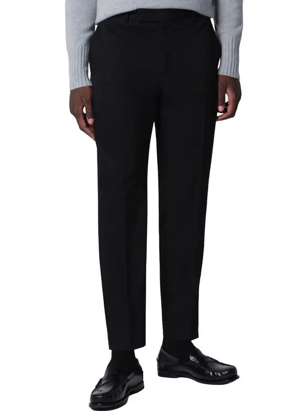 PT TORINO Straight-leg Tailored Trousers In Pure Virgin Wool - Black