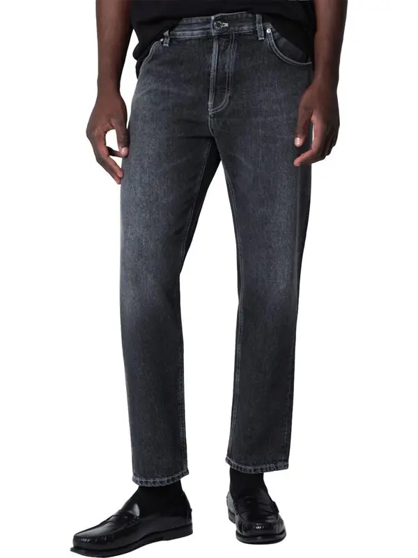PT TORINO Rebel Five-pocket Straight Leg Jeans In Stretch Denim - Grey