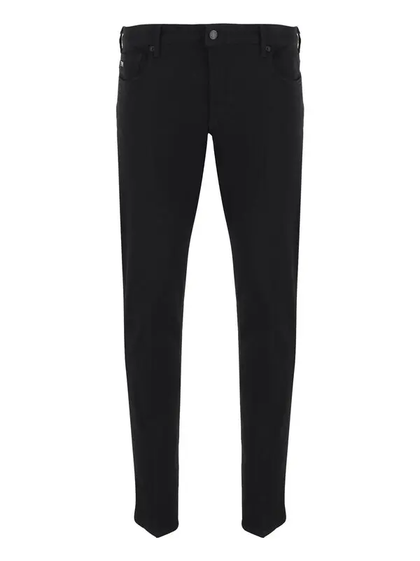 Emporio Armani Stretch Cotton Blend Jeans - Black