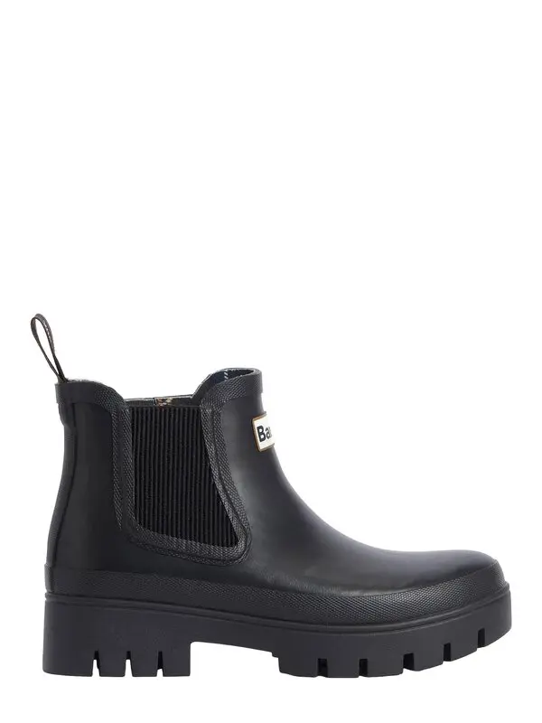 Barbour Halton Rubber Ankle Boots - Black