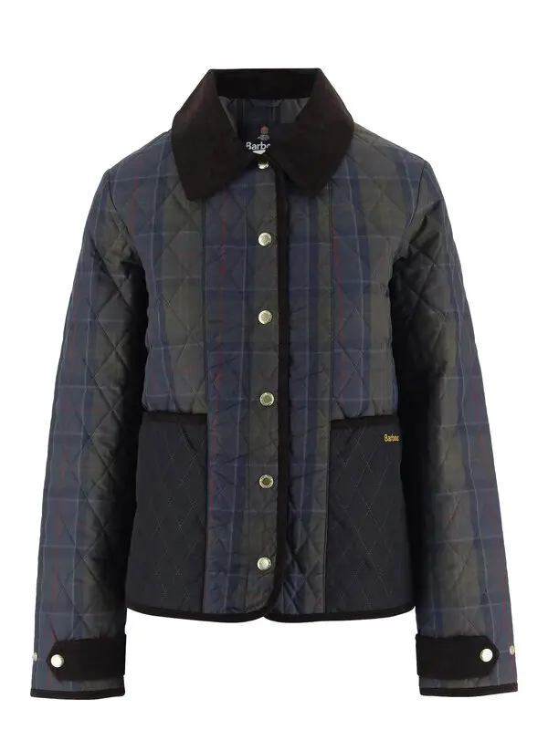 Barbour Quilted Nylon Jacket With Check Pattern - Multi