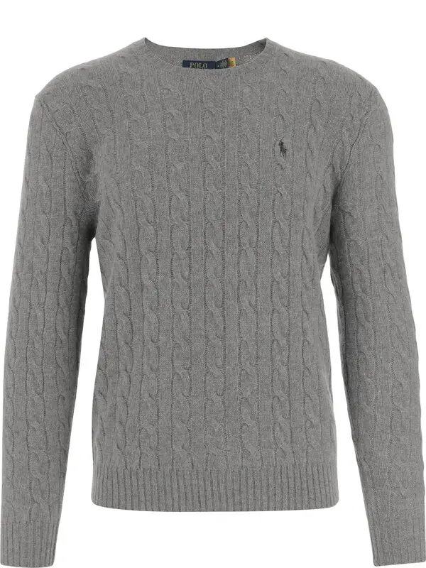 Polo Ralph Lauren Wool And Cashmere Cable Knit Sweater - Grey