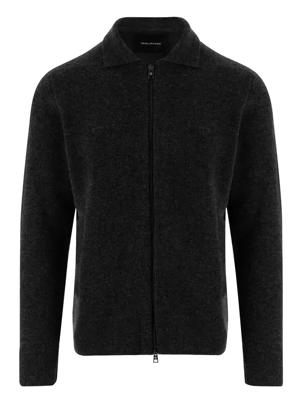 Tagliatore Wool Cotton Blend Sweater - Black