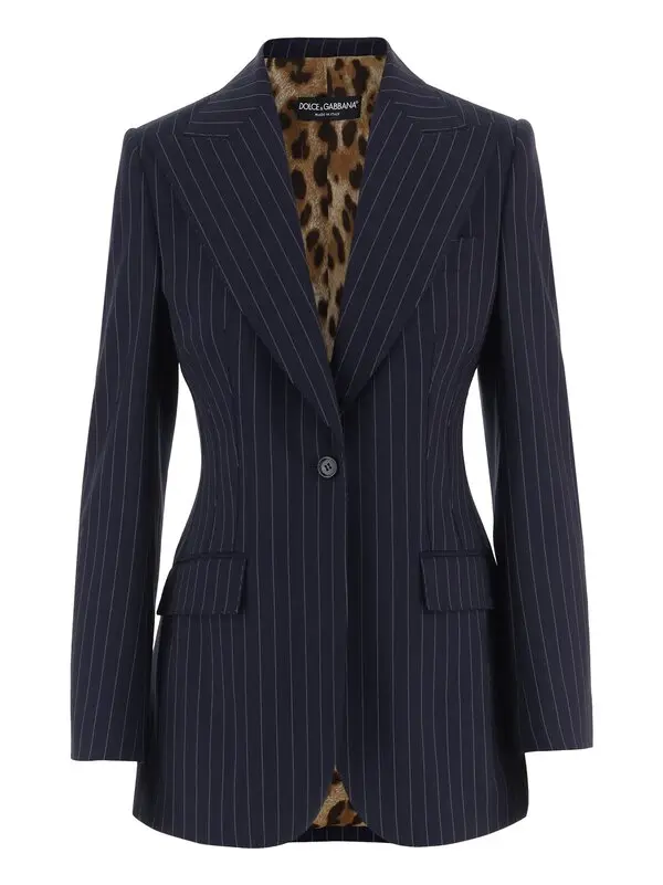 Dolce & Gabbana Turlington Single Breasted Wool Jacket - Multi