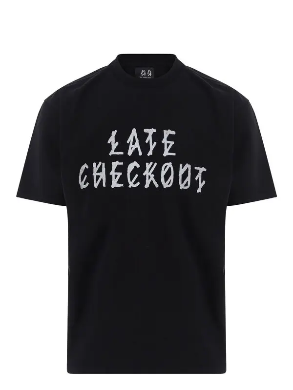 44 LABEL GROUP Cotton T Shirt With Logo Print - Black