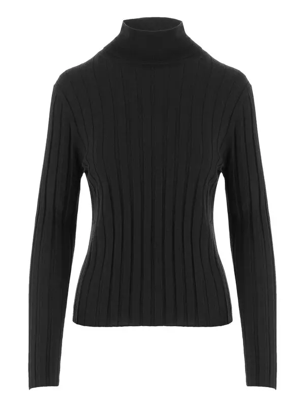 ALLUDE Wool Sweater - Black