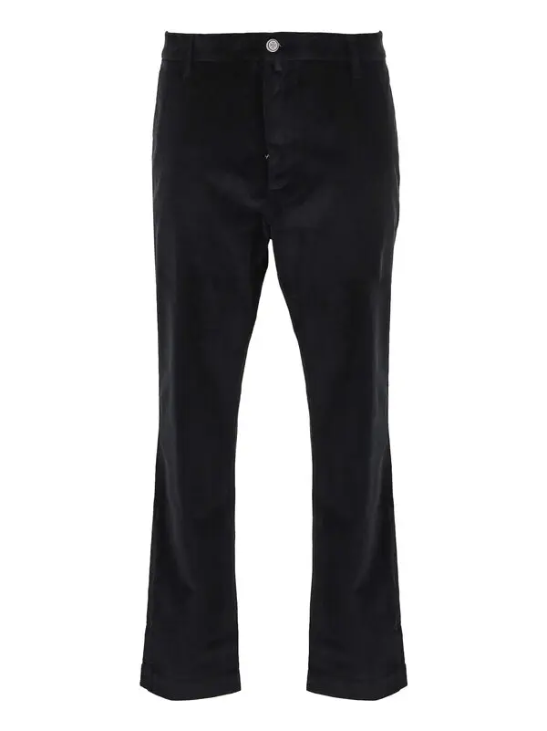 JACOB COHЁN Stretch Cotton Velvet Pants - Black