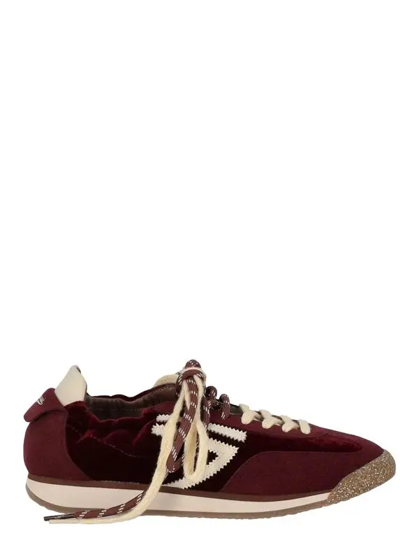 PURAAI 6.02 Panther Velvet Wine Sneaker - Red
