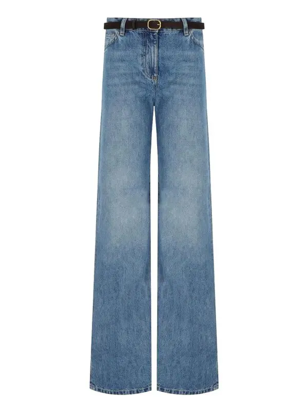 Elisabetta Franchi Wide Leg Jeans - Light Blue