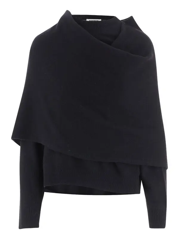 DARKPARK Wool And Cashmere Sweater With Draping - Black