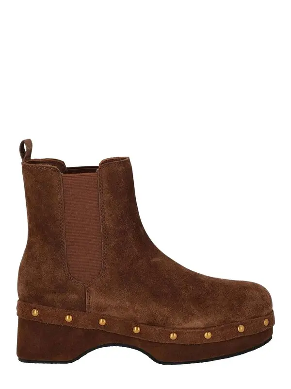 MISS OLIVIA Patty Heeled Ankle Boot - Brown